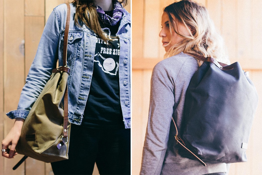 Wood & Faulk's Waxed Canvas Shuttle Pack is a Simple Twofer Tote/Backpack