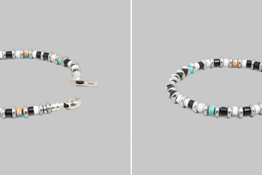 Mikia's Hematite Roundel Bracelet Sterling Silver Turquoise